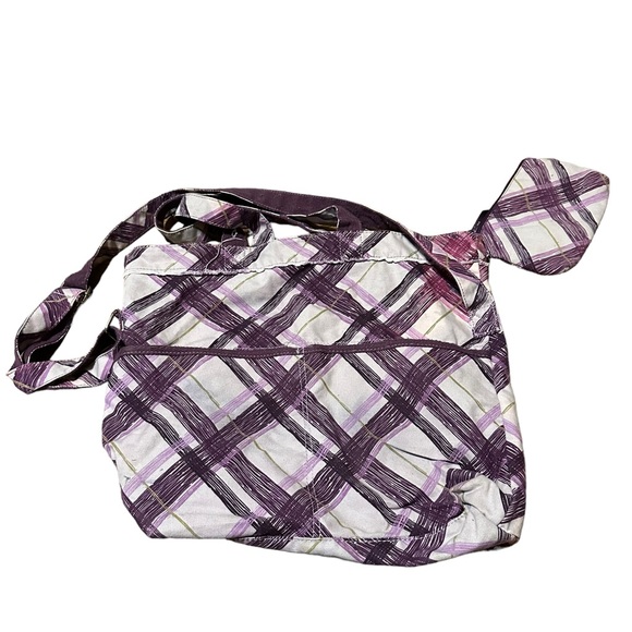 thirty-one | Bags | Thirty One Purple Plaid Retro Metro Canvas Handbag ...